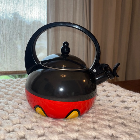Disney | Kitchen | Vintage Disney Mickey Mouse Black And Red Teapot ...